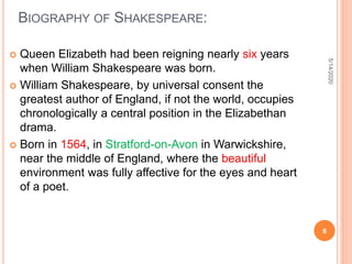 (Shakespeare/Literary works) Rahmatullah Katawazai's Lecture | PPTX