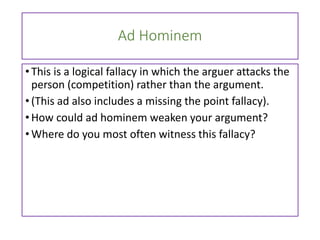 Logical Fallacies | PPTX