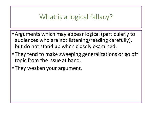 Logical Fallacies | PPTX