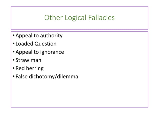 Logical Fallacies | PPTX