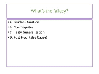 Logical Fallacies | PPTX
