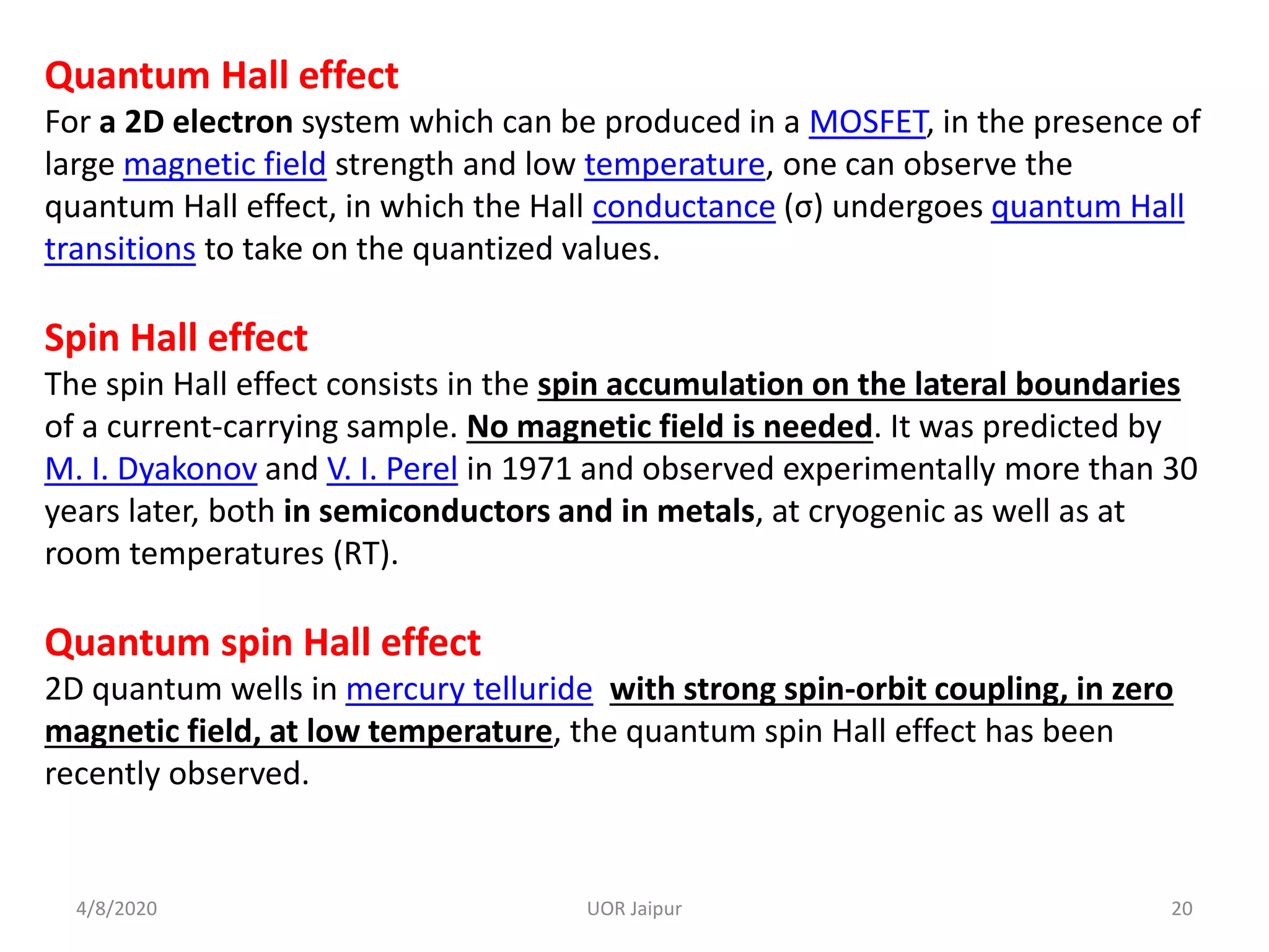 Lecture m.sc. (experiments)-hall effect | PPTX