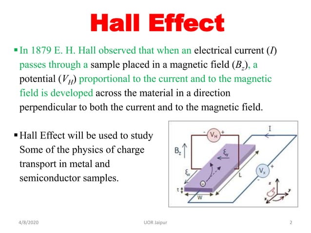 Lecture m.sc. (experiments)-hall effect | PPTX