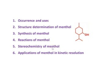 Lecture - Menthol-delivered by mirha sheikh | PDF