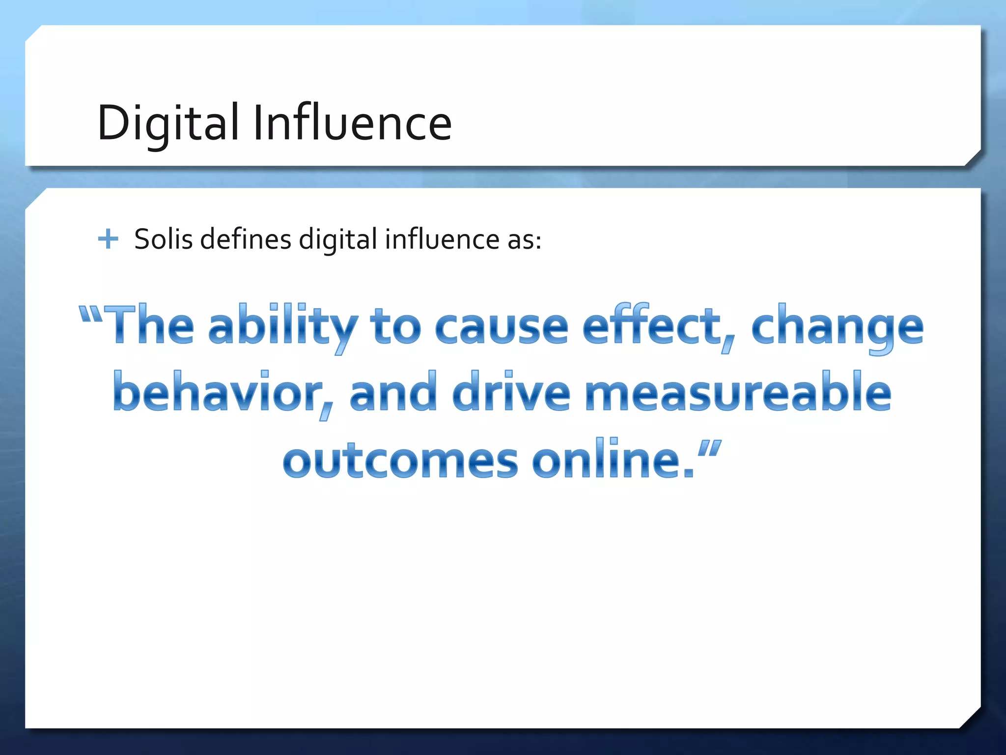 What is digital influence? | PPTX