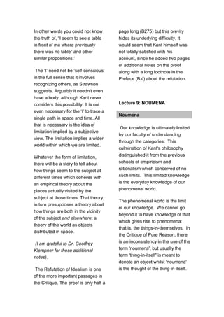 Lecture notes-on-immanuel-kant | PDF