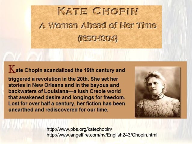 Lecture notes on Kate Chopin's The story of an hour | PPT