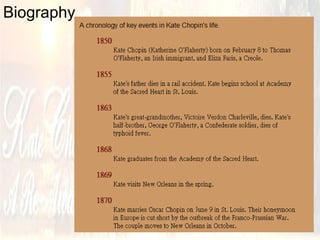 Lecture notes on Kate Chopin's The story of an hour | PPT