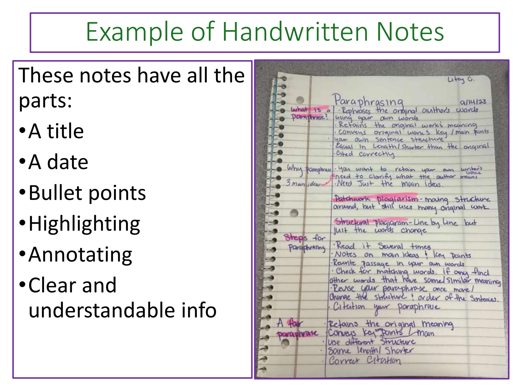 Note Taking | PPTX