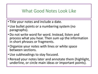 Note Taking | PPTX