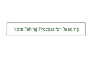 Note Taking | PPTX