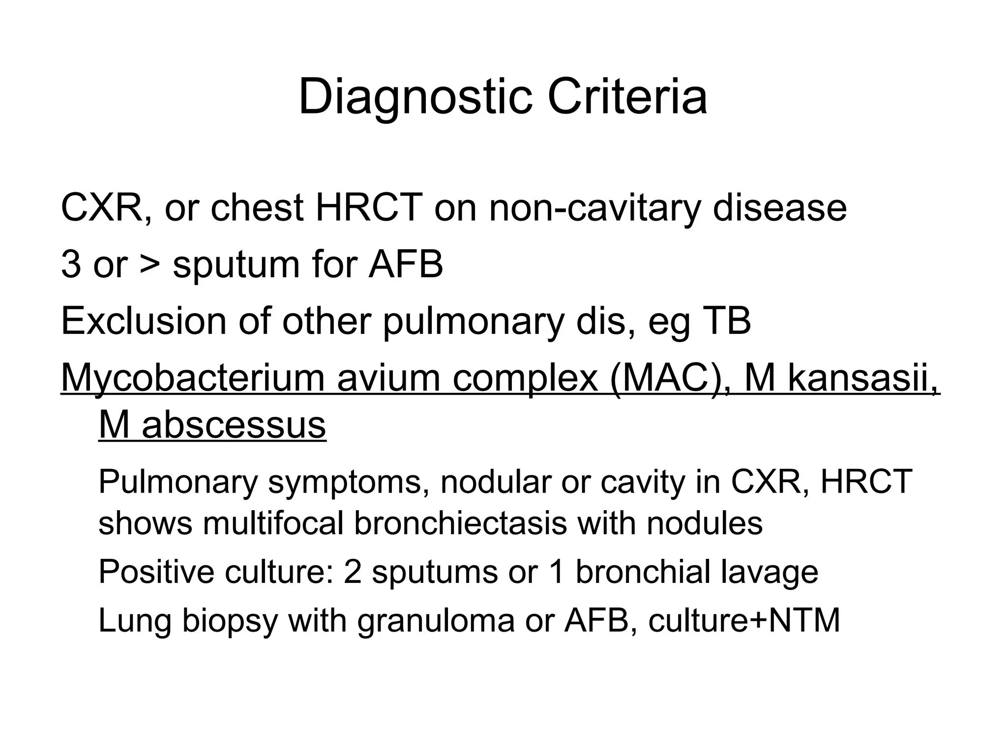 Lecture ntm, diagnosis, treatment, and prevention of nontuberculous | PPT