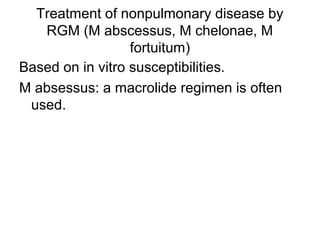 Lecture ntm, diagnosis, treatment, and prevention of nontuberculous | PPT