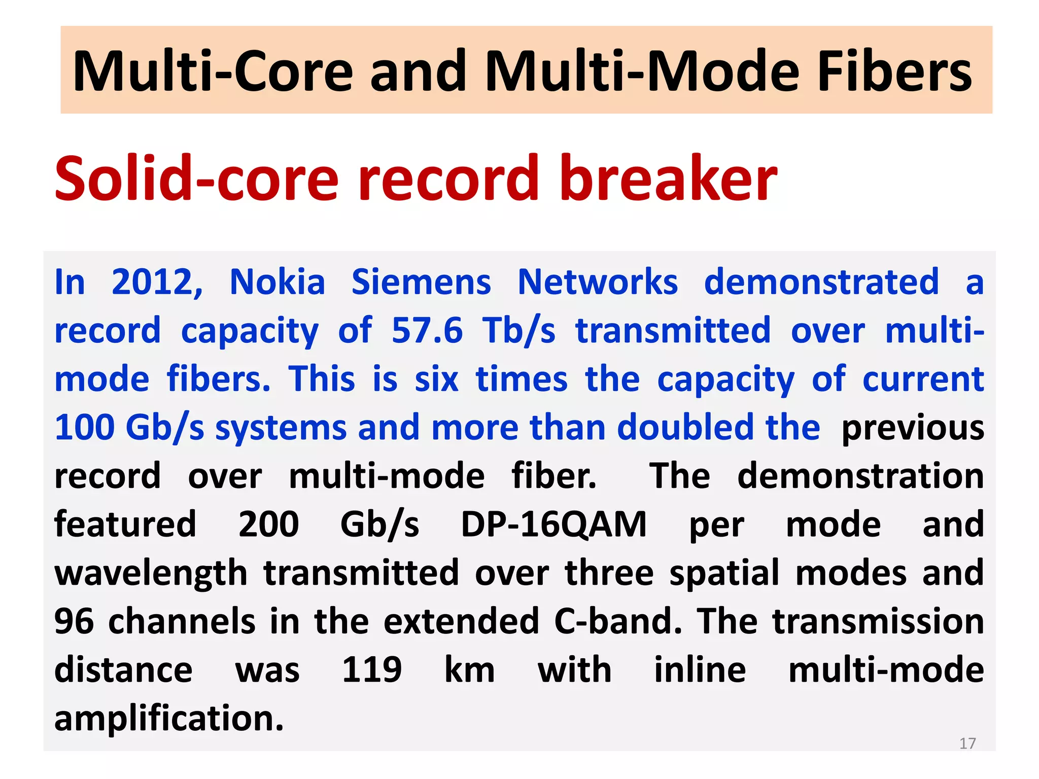 optical space division multiplexing | PPTX