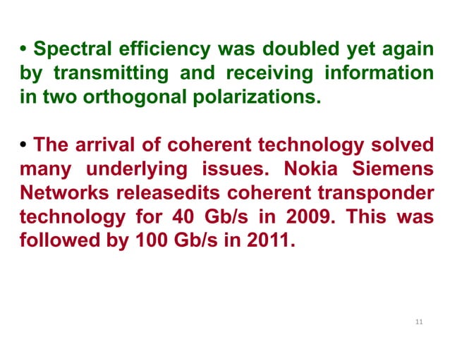 optical space division multiplexing | PPTX | Computer Networking | Computing