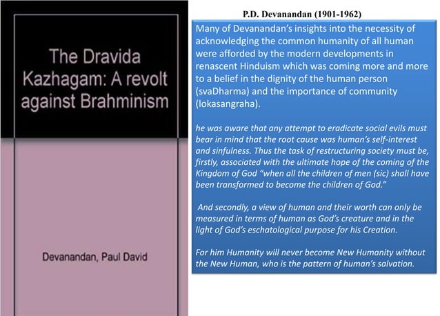 Lecture: P.D. Devanandan (1901-1962 | PPSX | Christianity | Religion ...