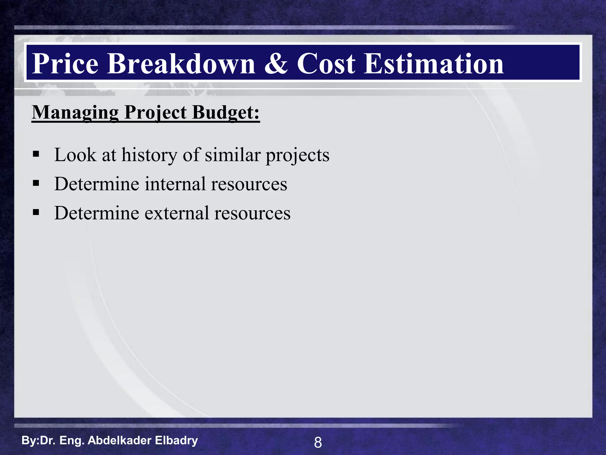 Lecture -Price Breakdown and cost Estimation (1).pdf