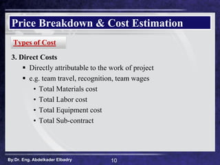 Lecture -Price Breakdown and cost Estimation (1).pdf