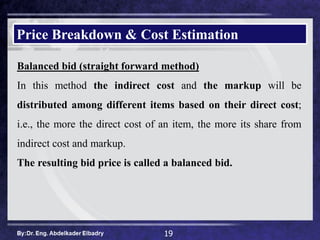 Lecture -Price Breakdown and cost Estimation (1).pdf