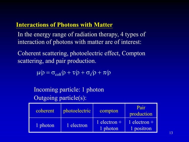 Radiation Interactions.ppt | Chemistry | Science