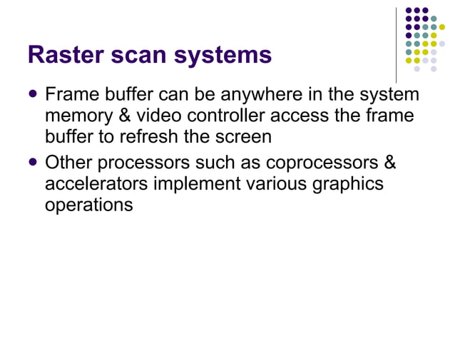 Lecture Rasterandrandomscansystems Ppt Computing Technology
