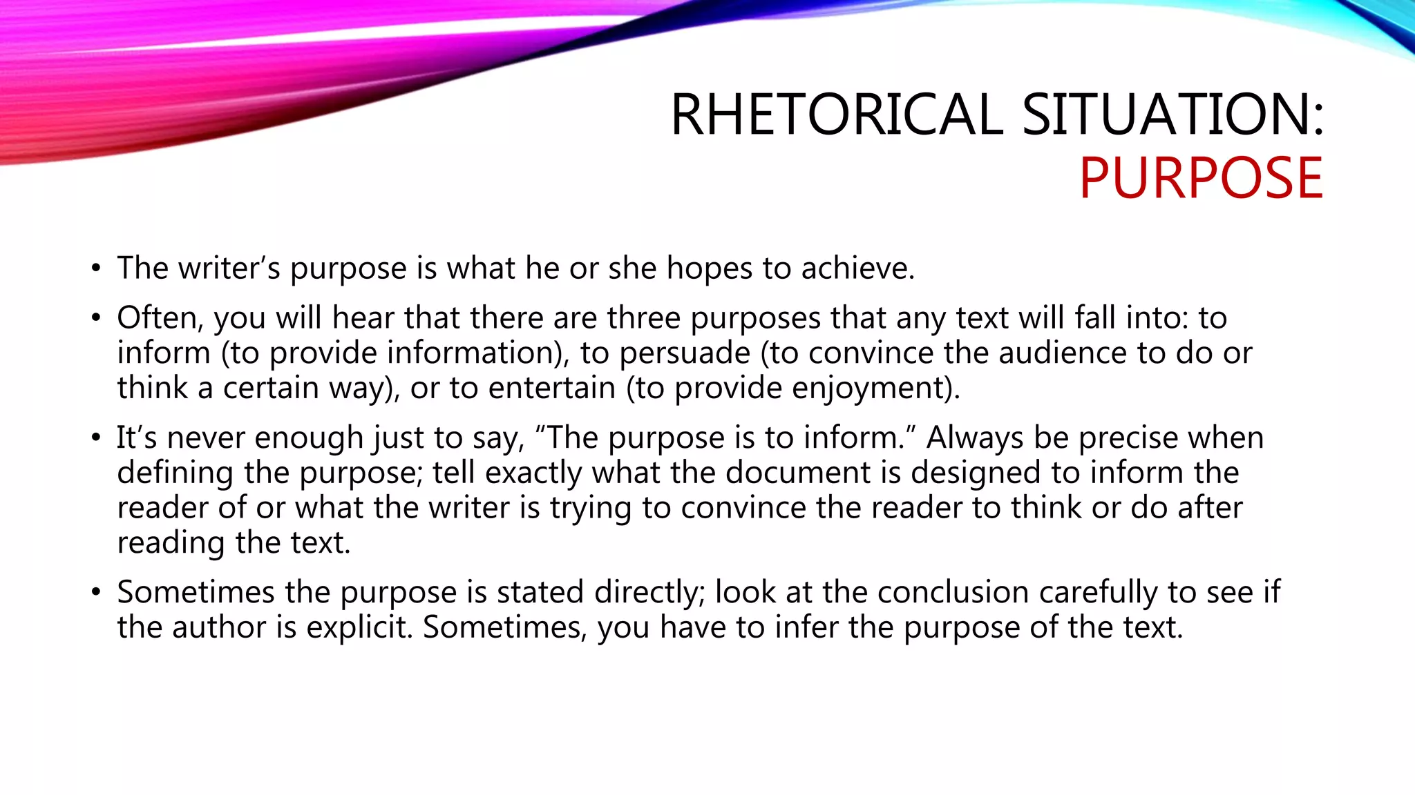 Lecture - Rhetorical Analysis | PPTX
