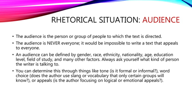 Lecture - Rhetorical Analysis | PPTX