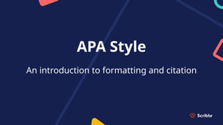 Lecture Slides on APA Format APA Style Citation | PPTX