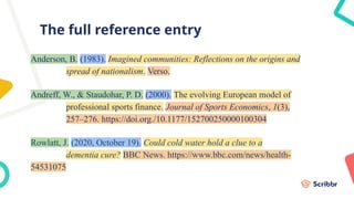 Lecture Slides on APA Format APA Style Citation | PPTX
