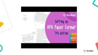 Lecture Slides on APA Format APA Style Citation | PPTX