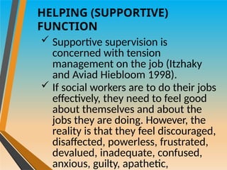 The Role of Supervision in Social Work: Administrative, Educational ...