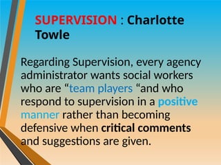 The Role of Supervision in Social Work: Administrative, Educational ...
