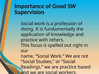 The Role of Supervision in Social Work: Administrative, Educational ...