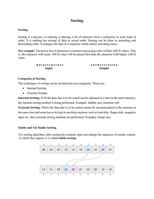Sorting | PDF | Programming Languages | Computing