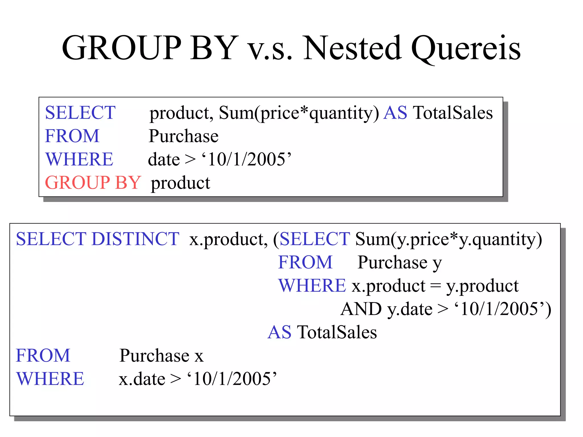 lecture-sql.ppt | Databases | Computer Software and Applications