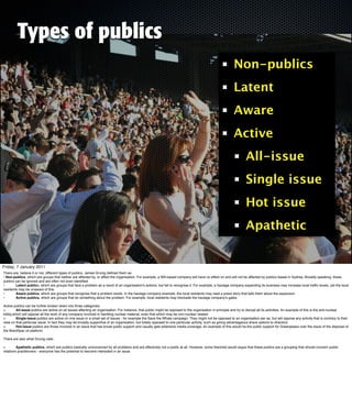 Lecture stakeholders & publics | PDF