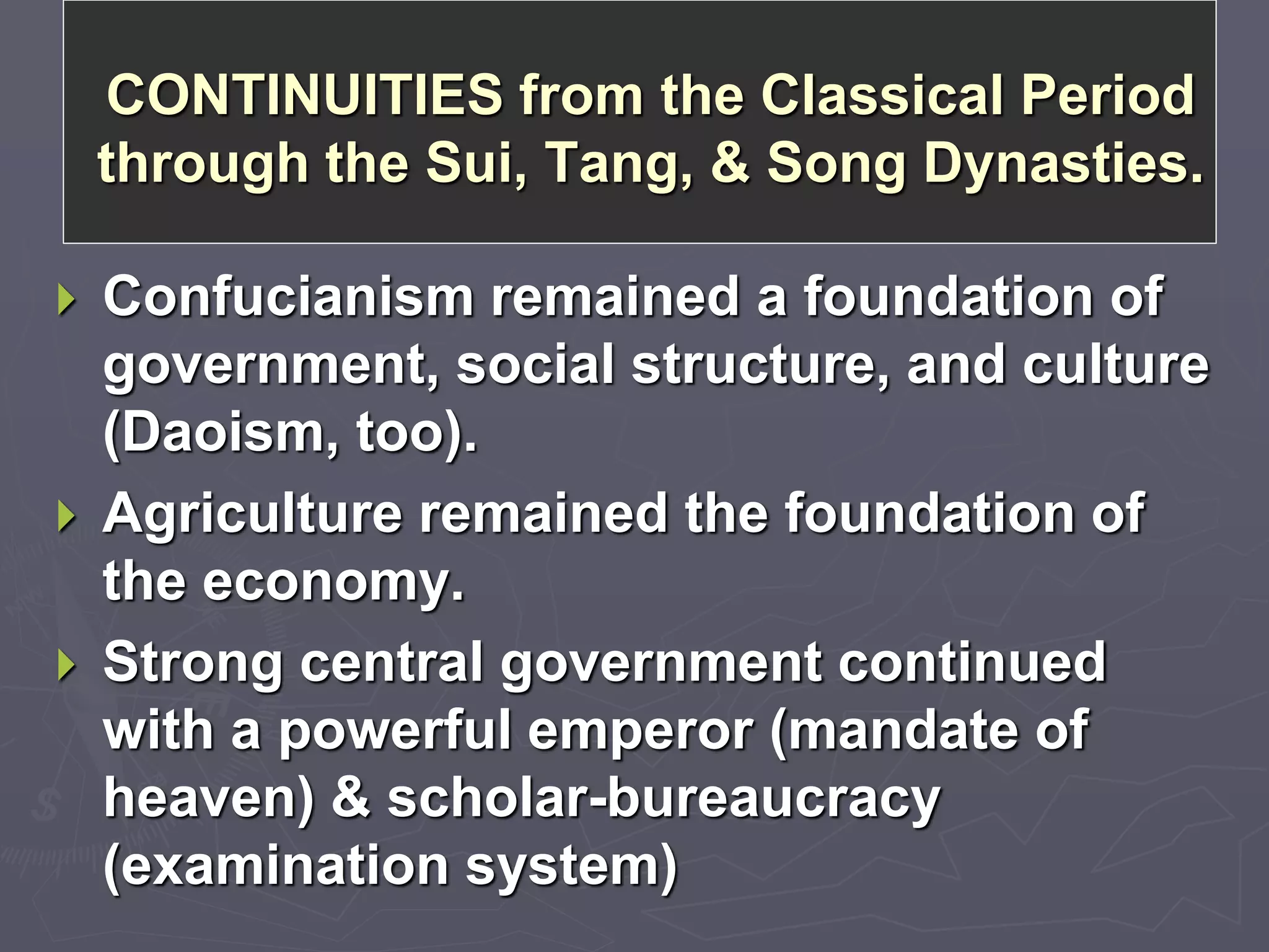 Sui, Tang, Song China - brief overview | PPTX