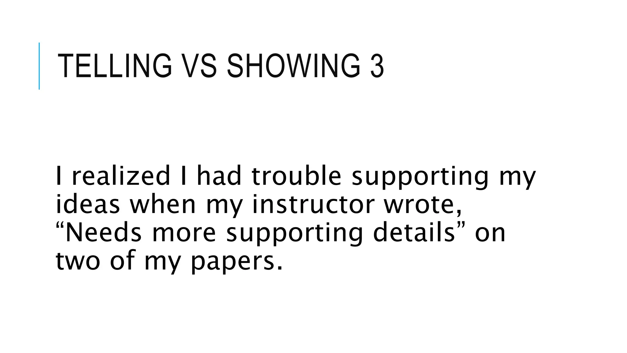 Lecture -Telling vs Showing | PPT