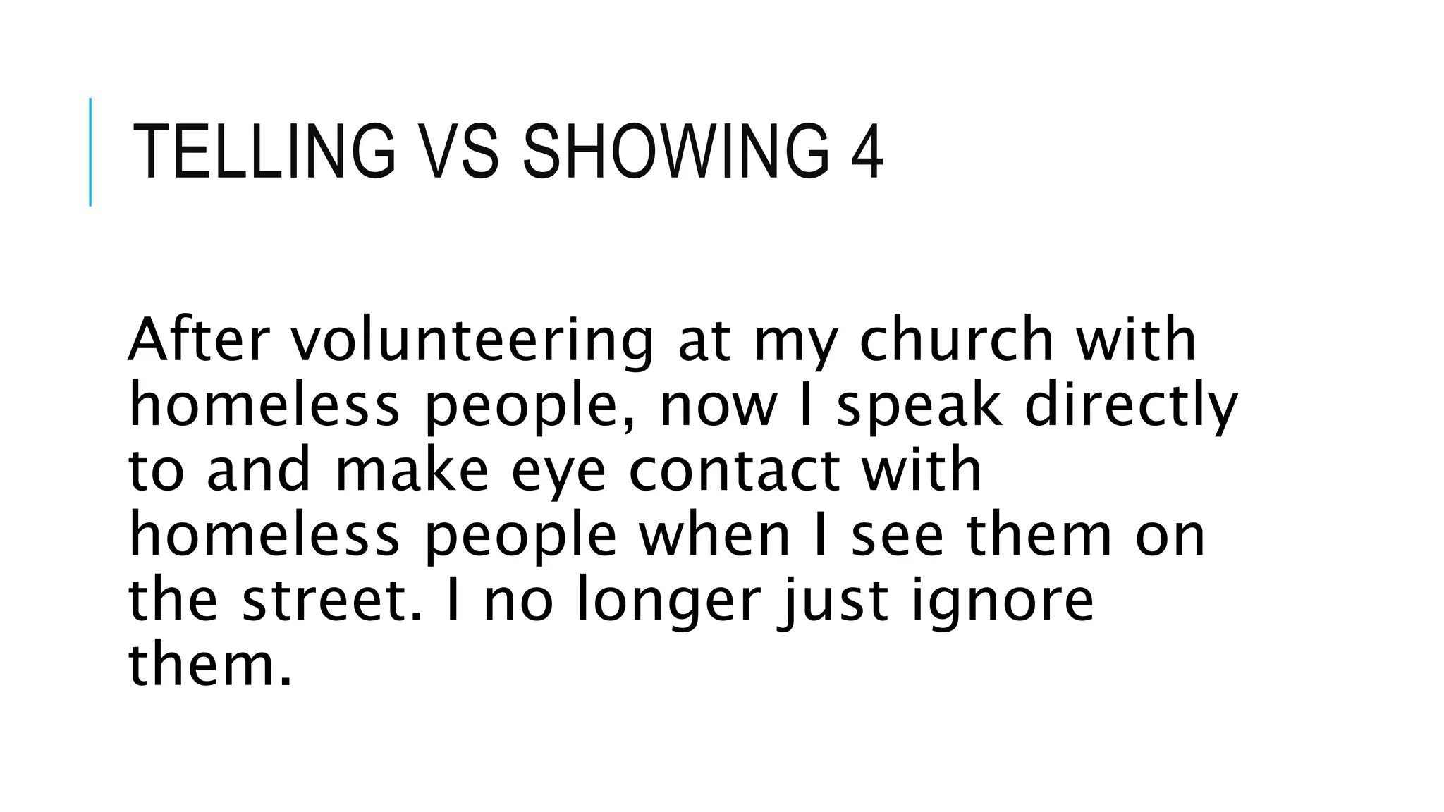 Lecture -Telling vs Showing | PPT