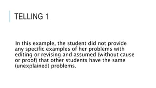 Lecture -Telling vs Showing | PPT