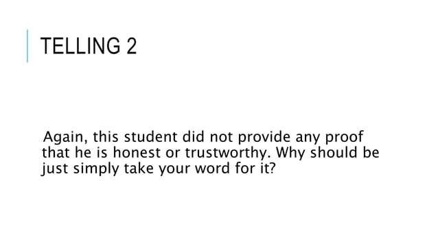 Lecture -Telling vs Showing | PPT