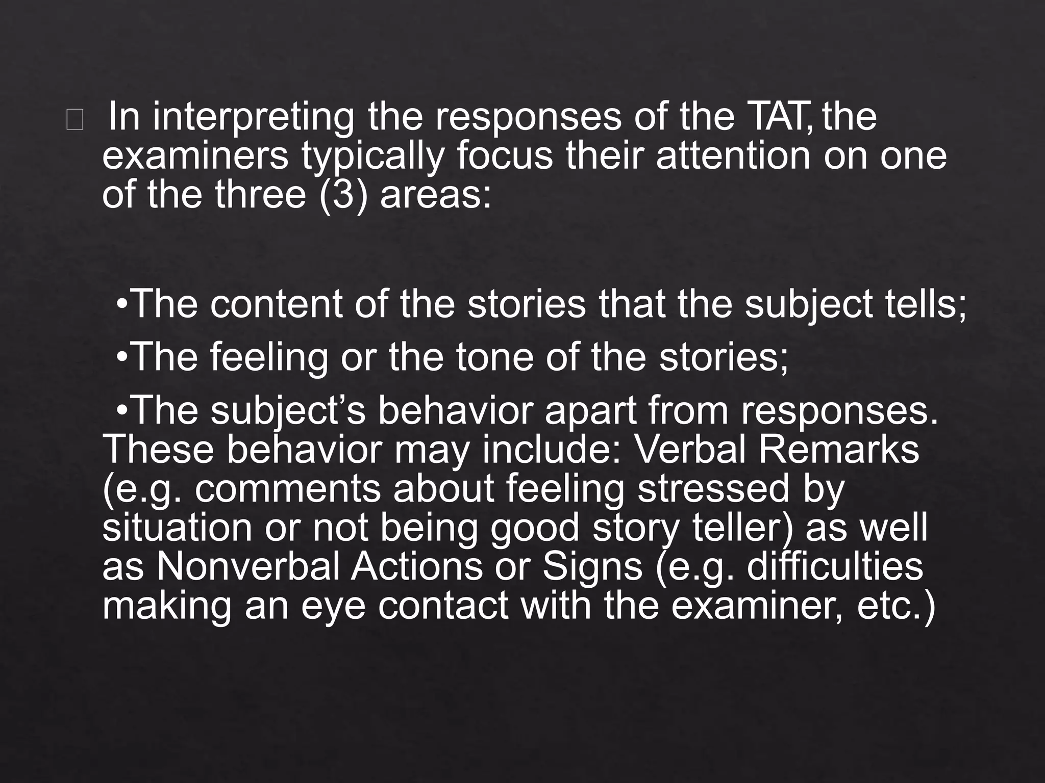 Lecture- Thematic Apperception Test.pptx | Drama | Genres