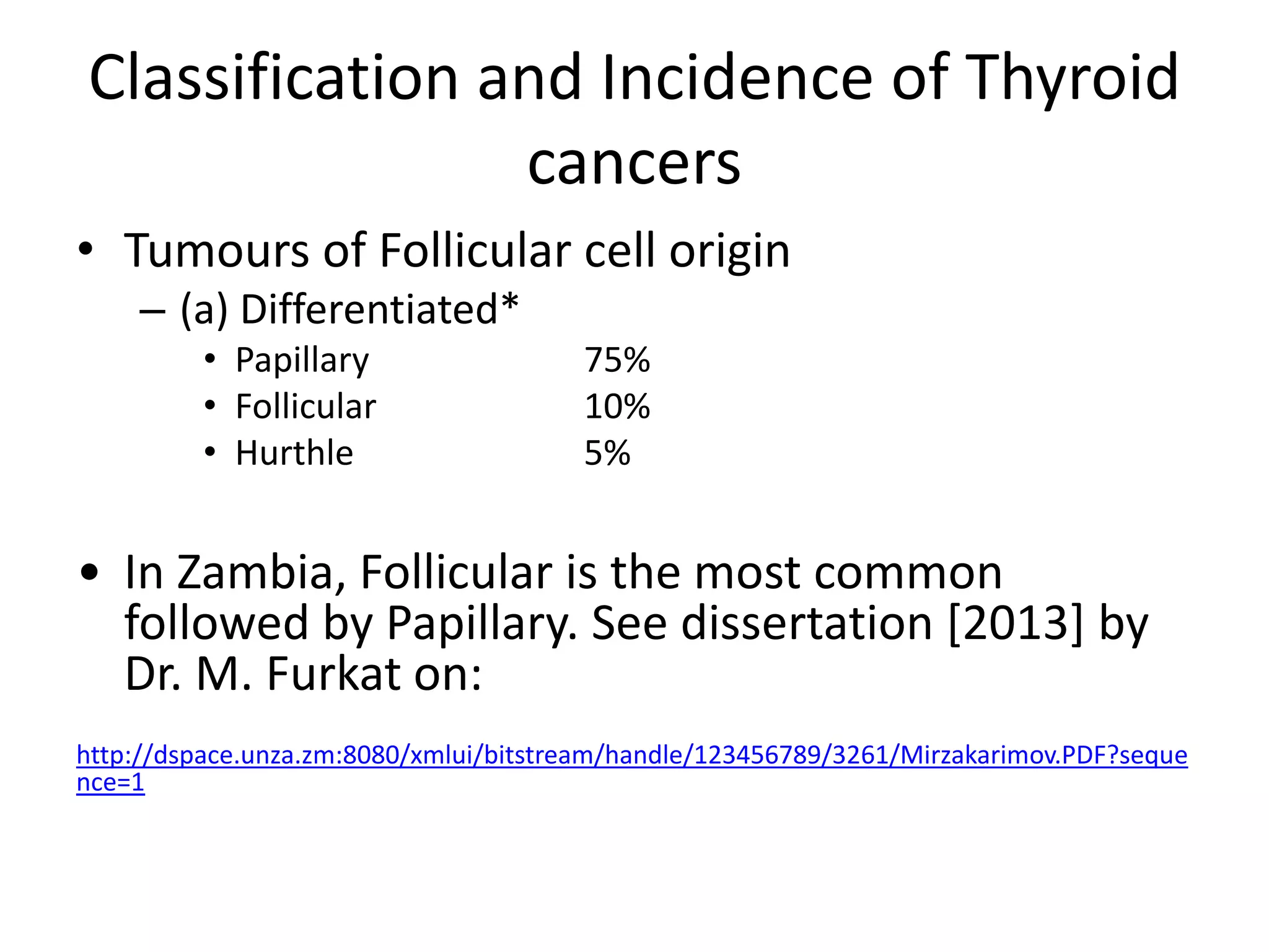 Lecture Thyroid Malignancies Pptx Thyroid Disorders Endocrine And Metabolic Diseases