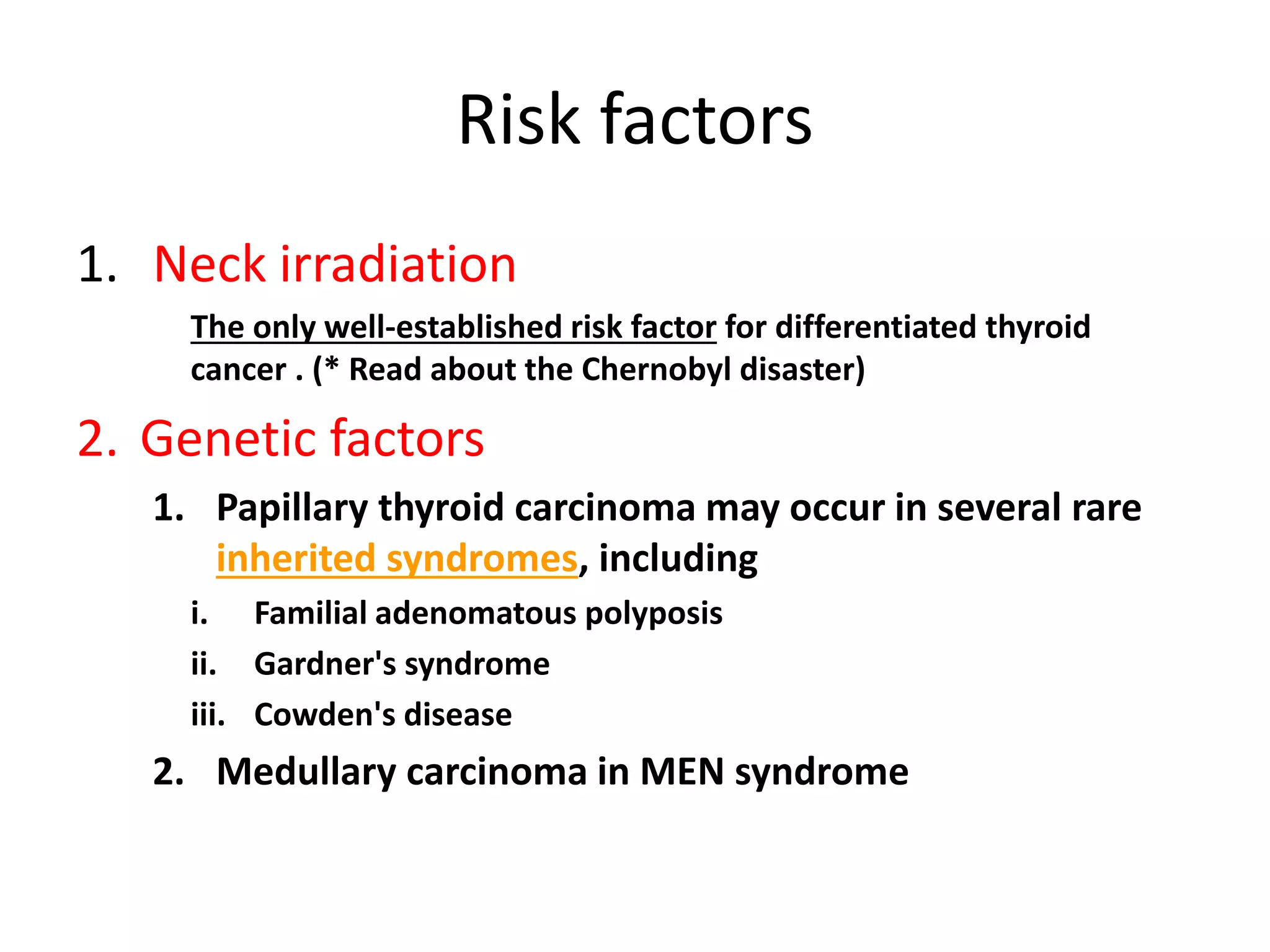 Lecture Thyroid Malignancies Pptx Thyroid Disorders Endocrine And Metabolic Diseases