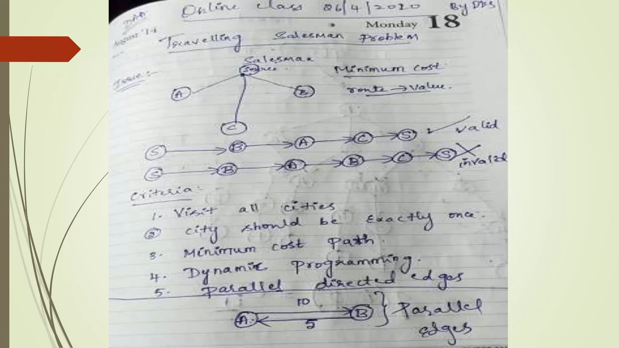 Lecture travelling salesman problem using dp | PPTX