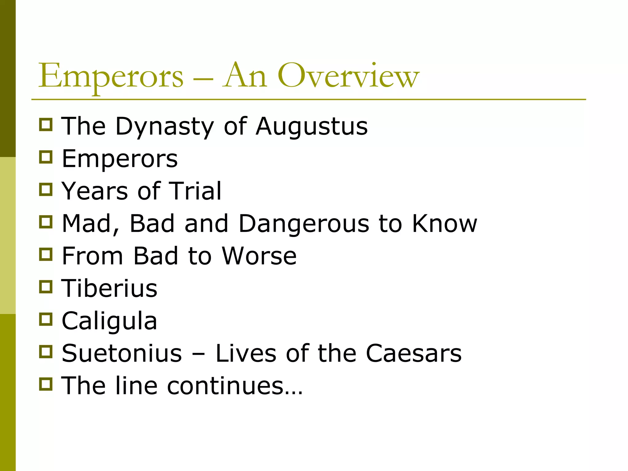 Lecture Two Emperors | PPT