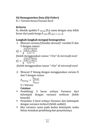 Pengantar Uji T | PDF