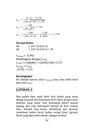 Pengantar Uji T | PDF