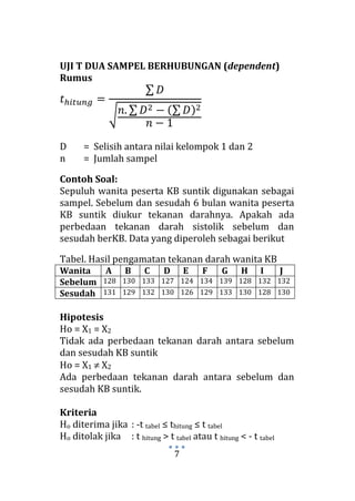 Pengantar Uji T | PDF