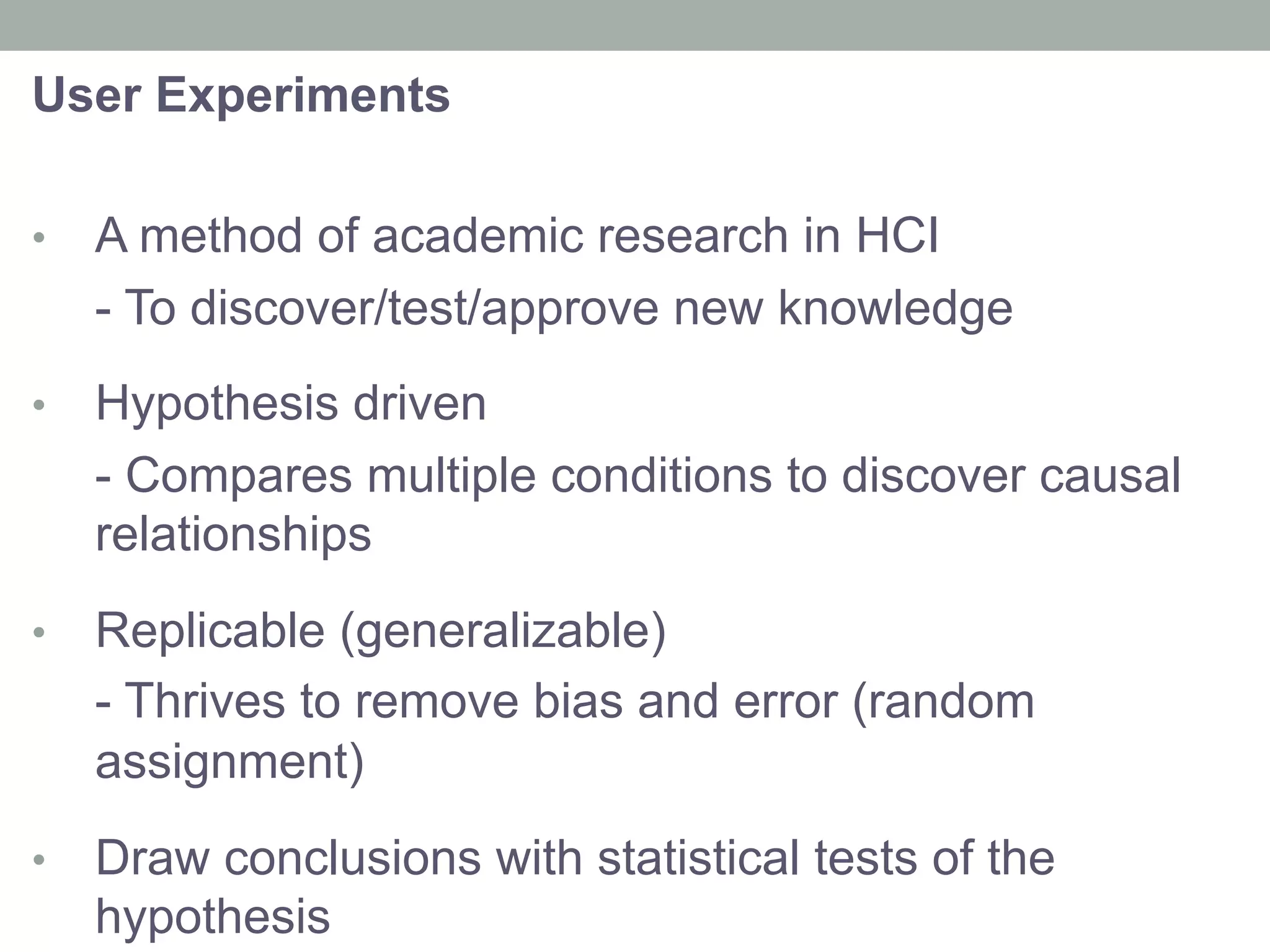 User Experiments in Human-Computer Interaction | PPT